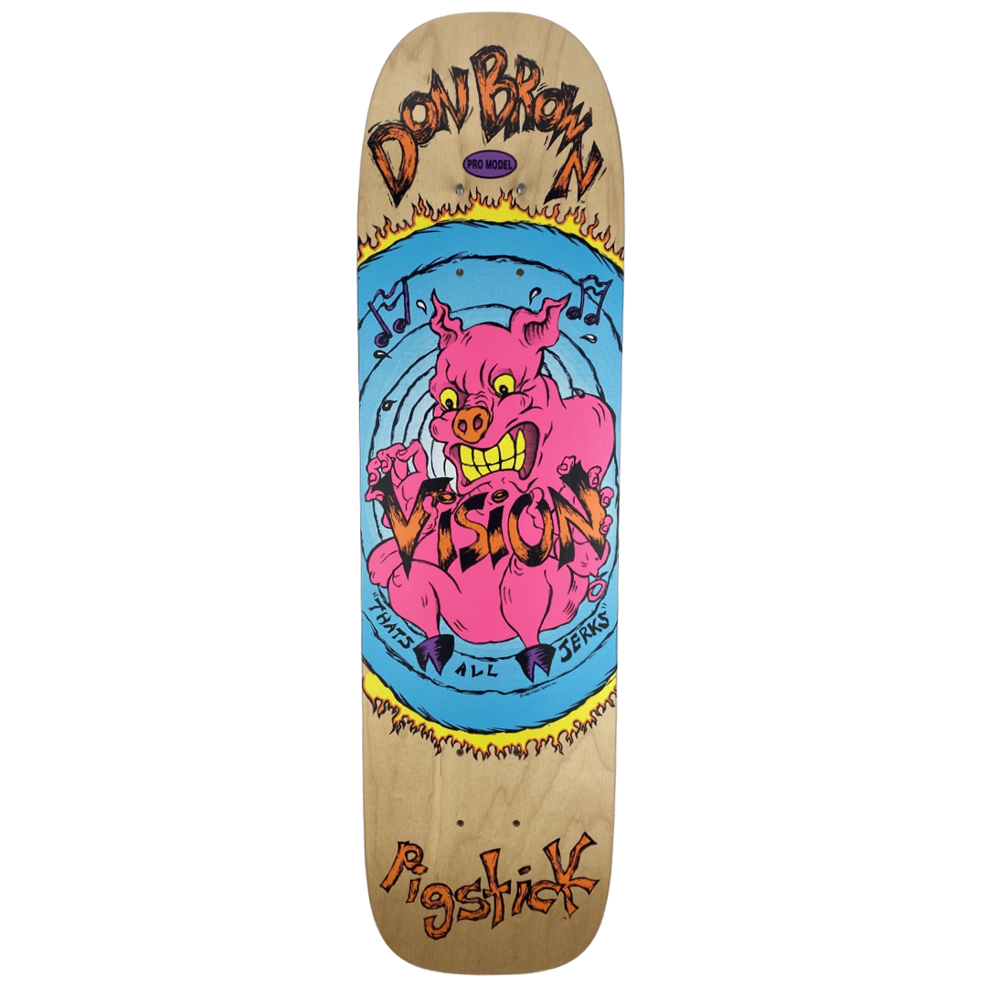 Vision Don Brown Pig Stick OG Reissue Deck - 7.25"x27.5" – Select Skate ...
