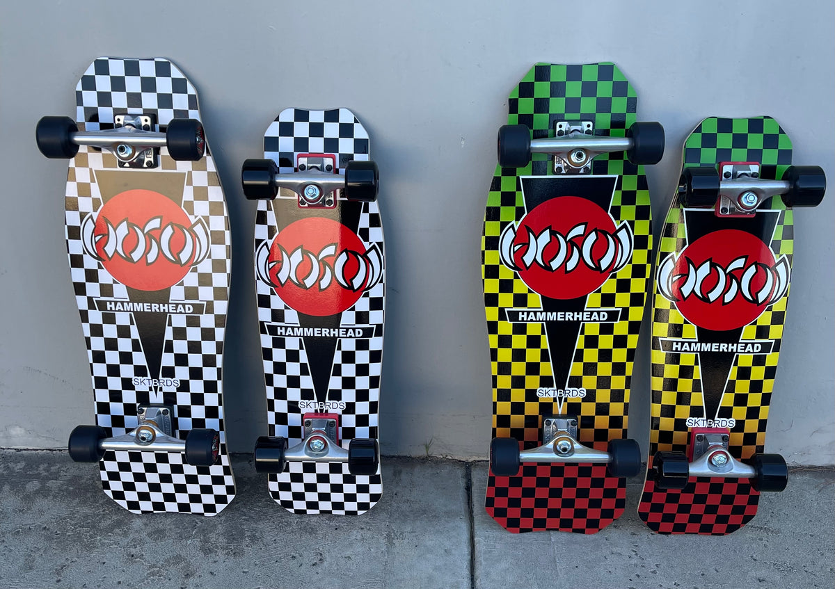 Hosoi O.G. Hammerhead RASTA Checkerboard Complete Skateboard- 10.5"x31 ...