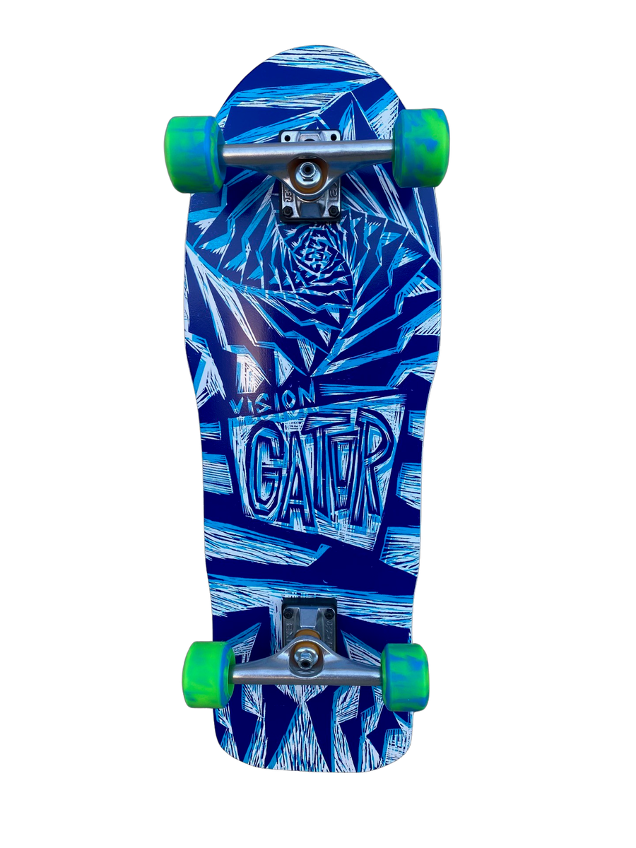 Vision Gator II Complete Skateboard-Woodcut Art by Sean Starwars- 10.2 ...